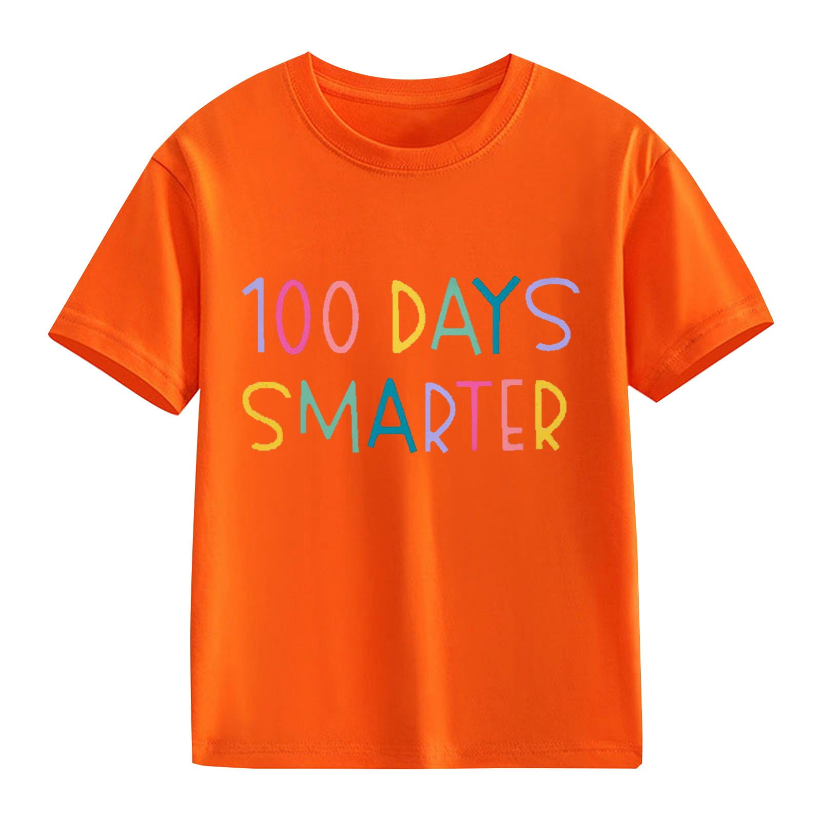 Coerni Boys Girls 100 Days School T-Shirt Rainbow Letter Graphic Tees ...