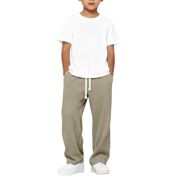 Coerni Boys Girls' Baggy Sweatpants Wide Leg Drawstring Kids Joggers ...