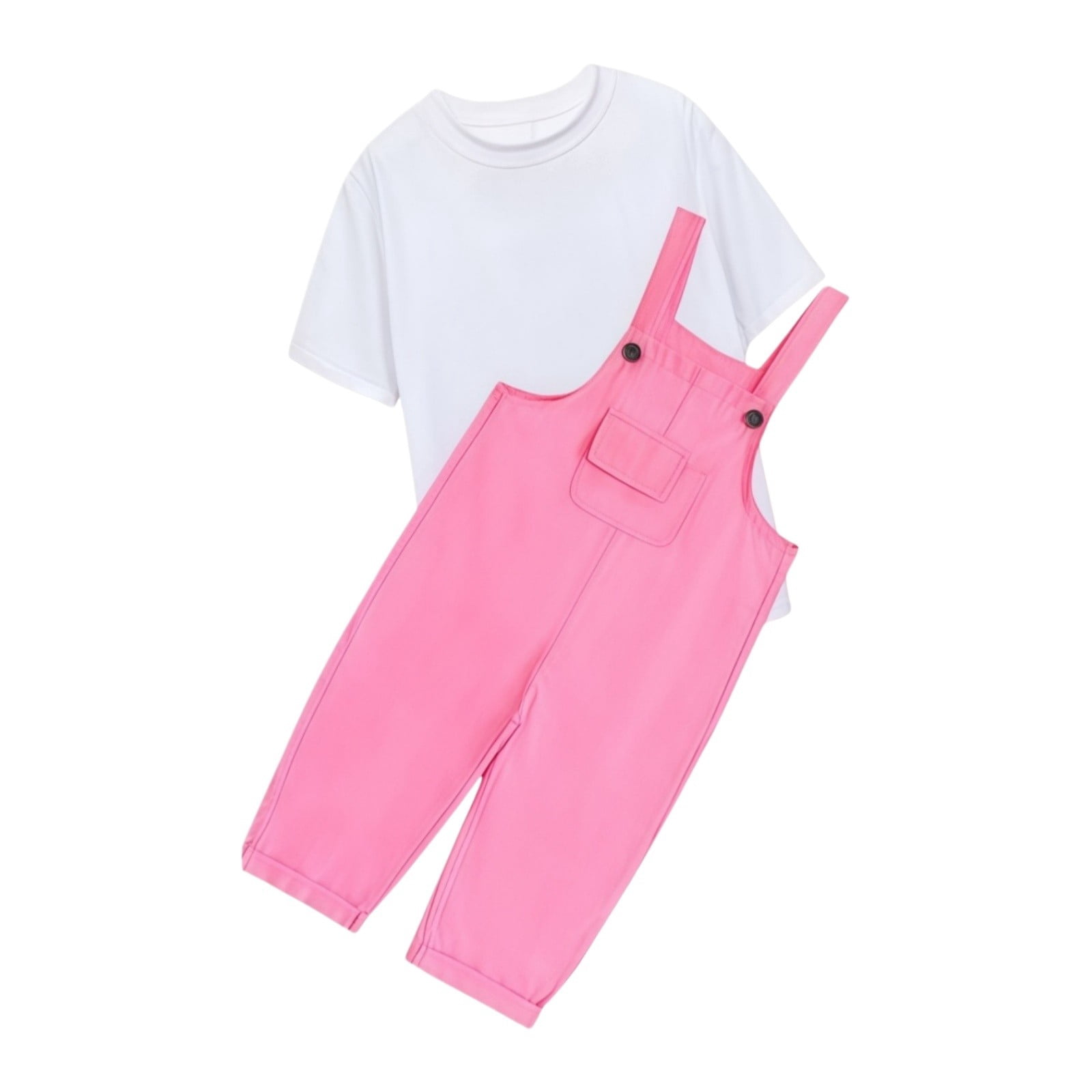 Coerni Boys Girls Jumpsuits Sets Bib Rompers Pants & Crewneck Short ...