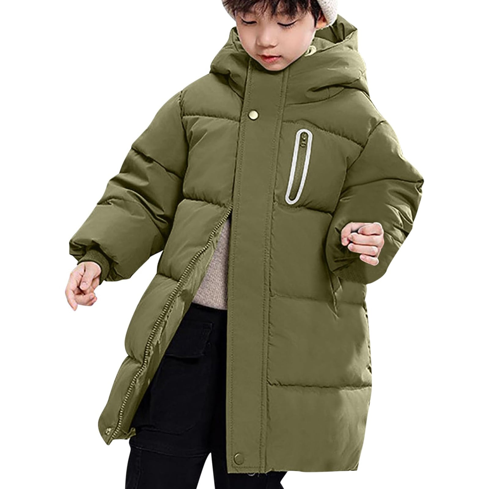Coerni Boys Girls Lightweight Winter Jacket Kids Windproof Hooded Parka ...