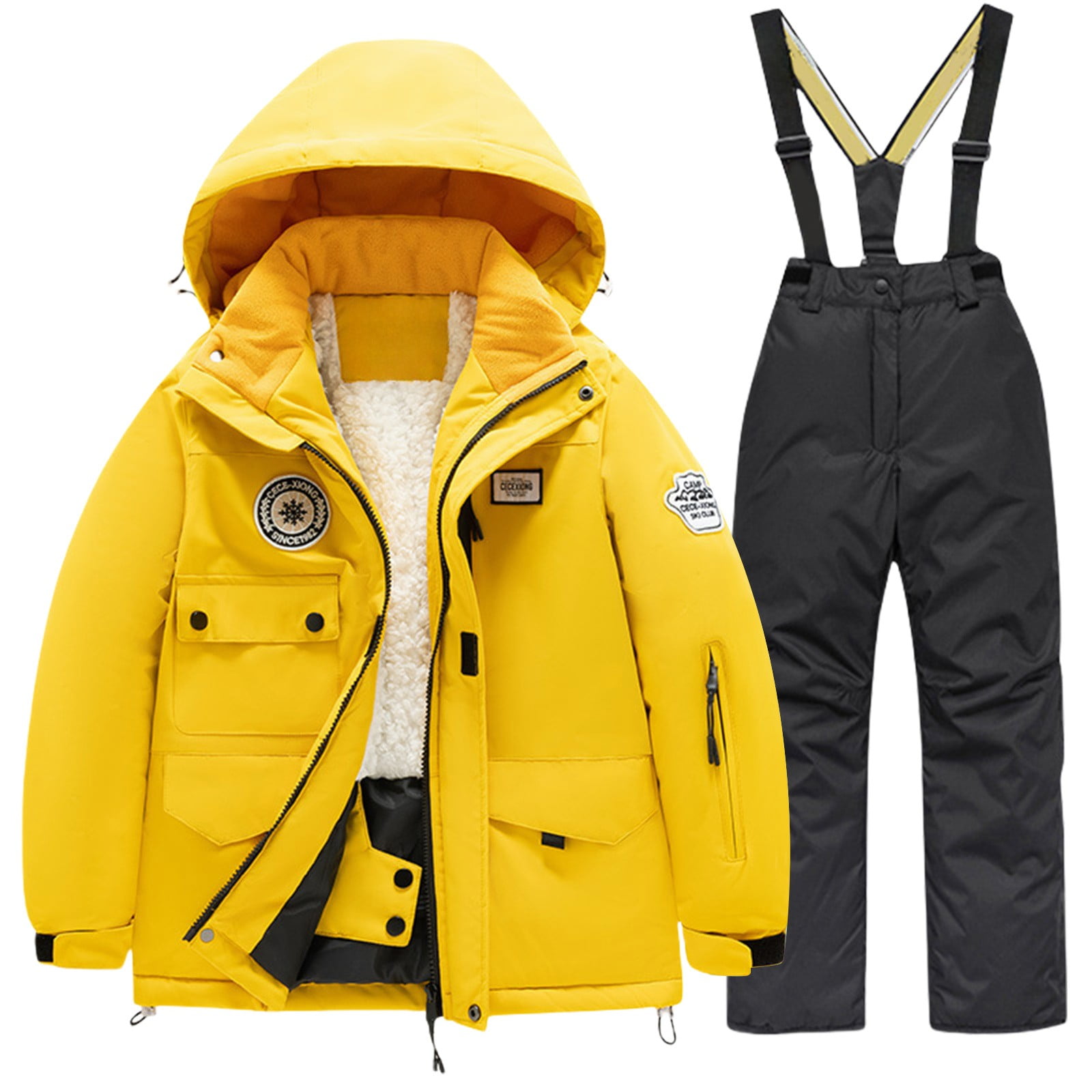 Coerni Boys Girls Thick Warm Puffer Snowsuit Sets 2-Piece Toddler Kids ...