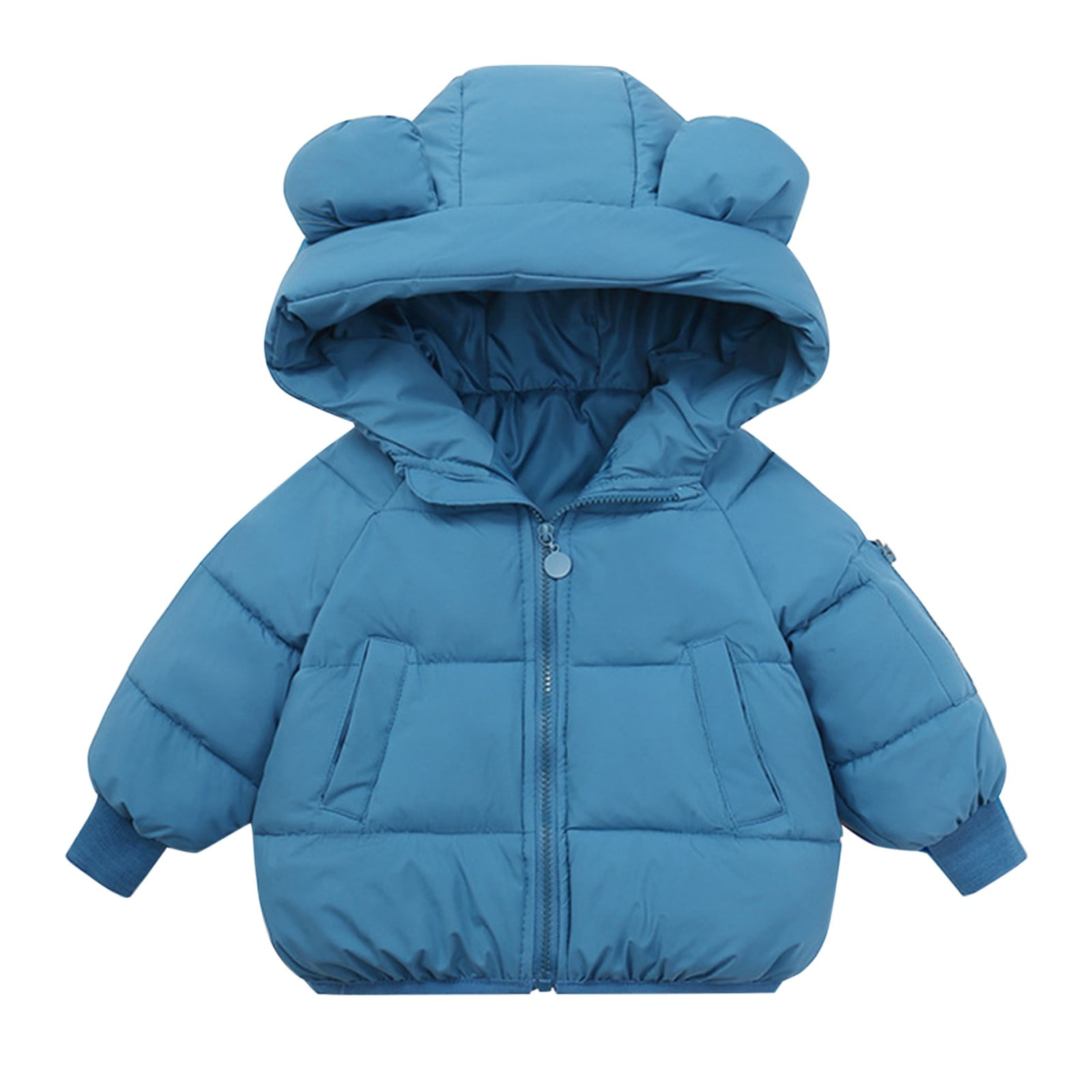 Coerni Boys Girls Winter Jacket Warm Quilted Hooded Parka Baby Bear Ears Lightweight Puffer ...