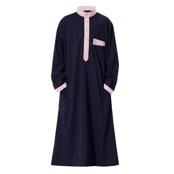 Coerni Boys Muslim Arab Isl𝐚mic Kaftan Embroidered Robe Solid Color ...