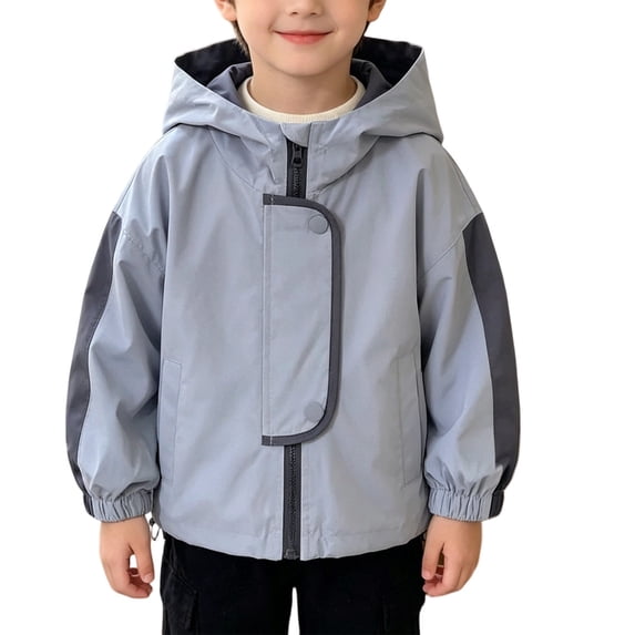 Coerni Boys Windbreaker Jackets Zip Up Hooded Outerwear Lightweight ...