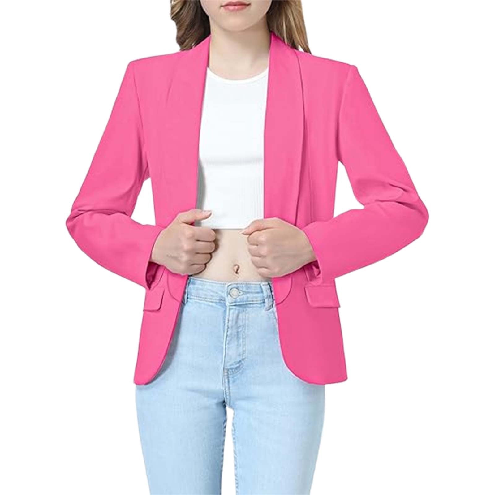 Coerni Business Blazers for Girls Casual Fall Open Front Long Sleeve ...