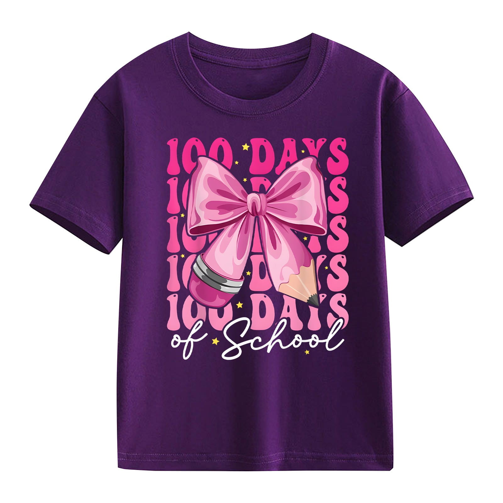 Coerni Cute 100 Days of School Shirt for Girls Boys Tees 100th Day of ...
