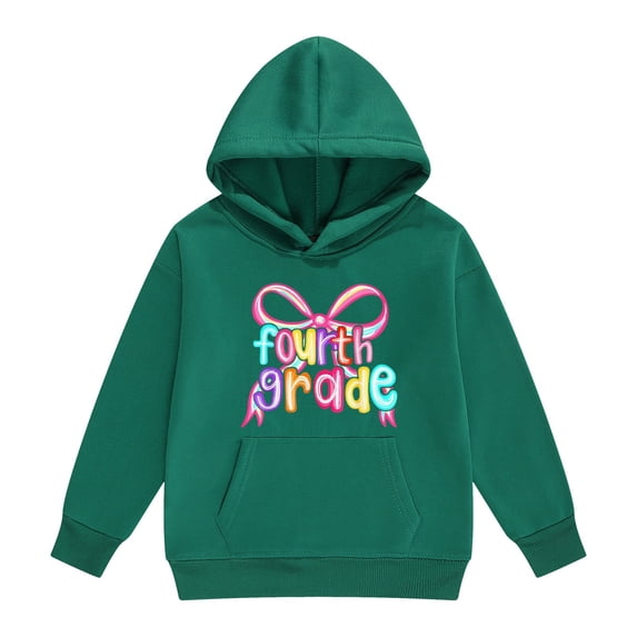Coerni Fourth Grade Girls Hoodies First Day of School Long Sleeve ...