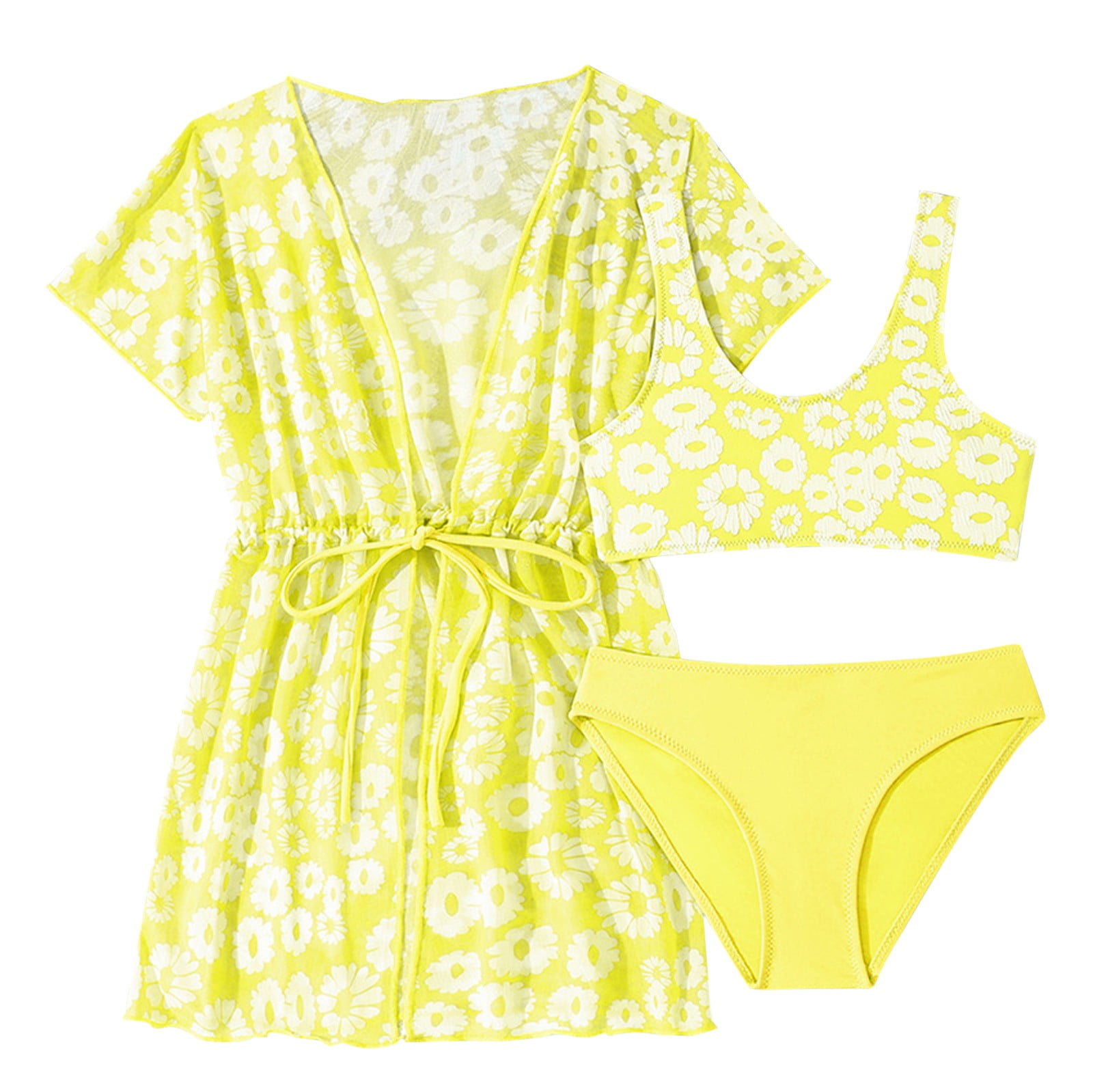 Coerni Girl's Three Piece Swimsuit Children's Swimsuit Female Baby ...