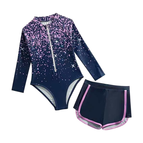 Coerni Girls 2 Piece Swimsuit Beach Bathing Suit Kids Summer Tankini ...