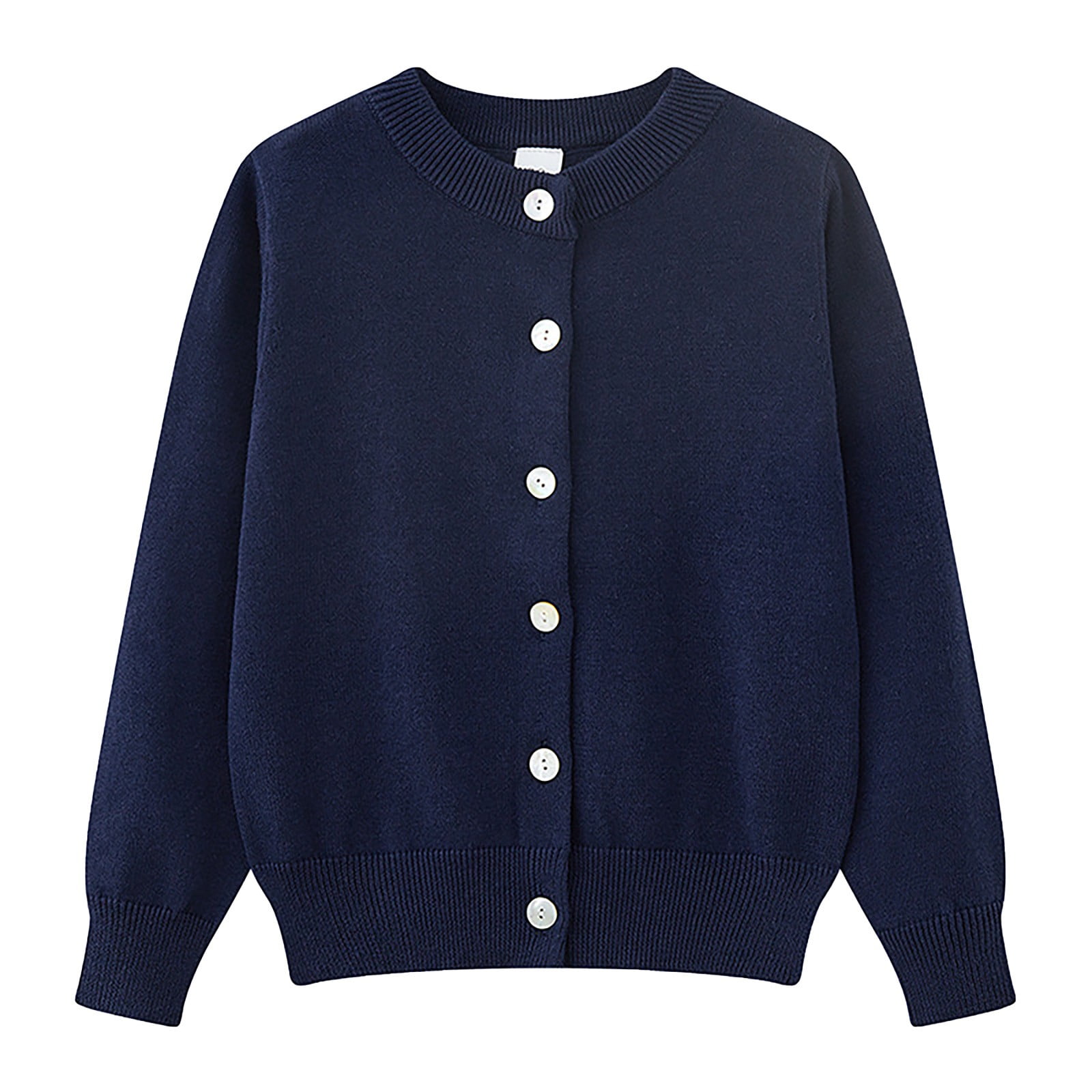 Coerni Girls Cardigan Sweater School Uniforms Toddler Long Sleeve ...