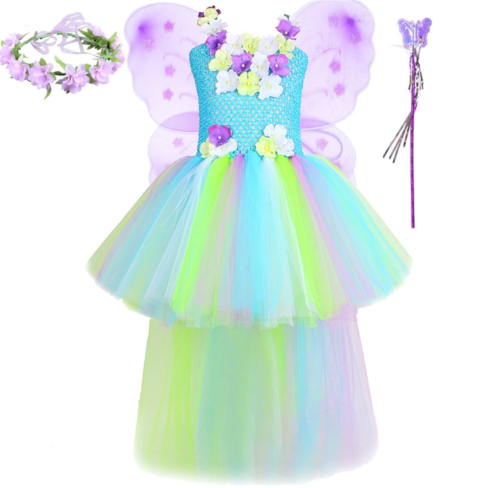 Coerni Girls Fairy Princess Dress Kids Princess Tutu Dresses Fancy Carnival Parties Birthday ...