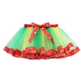 Coerni Girls Gradient Tutu Skirt Pleated Bowknot Mesh Skirt Ballet ...