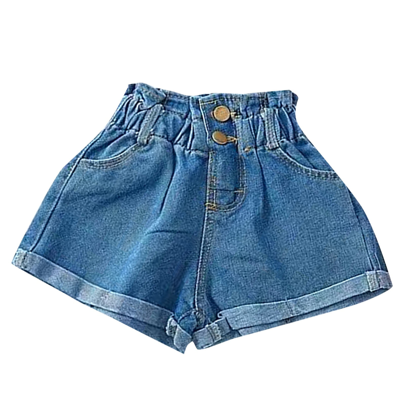 Coerni Girls Jeans Shorts Retro Denim Skort Cuffed Jorts High Waisted ...