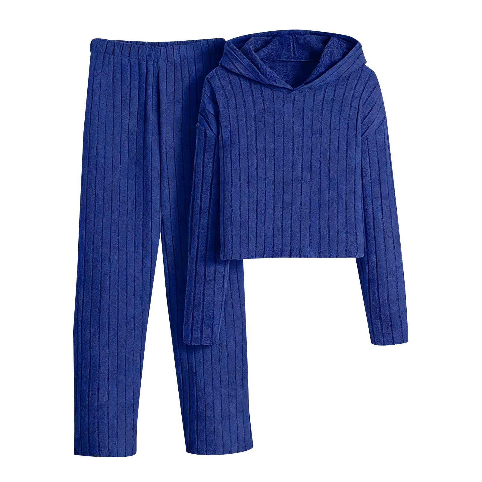 Coerni Girls Knit 2 Piece Outfits Long Sleeve Hoodie & Elastic Waist ...