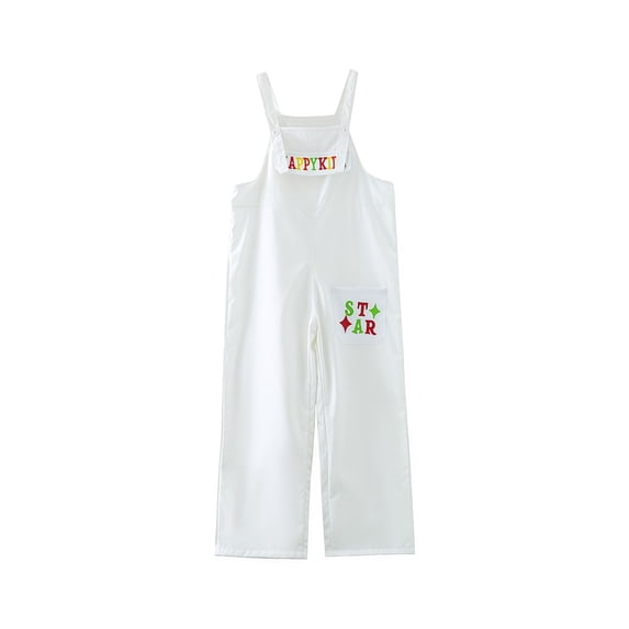 Coerni Girls Overalls Loose Fit Casual Adjustable Suspender Bib ...