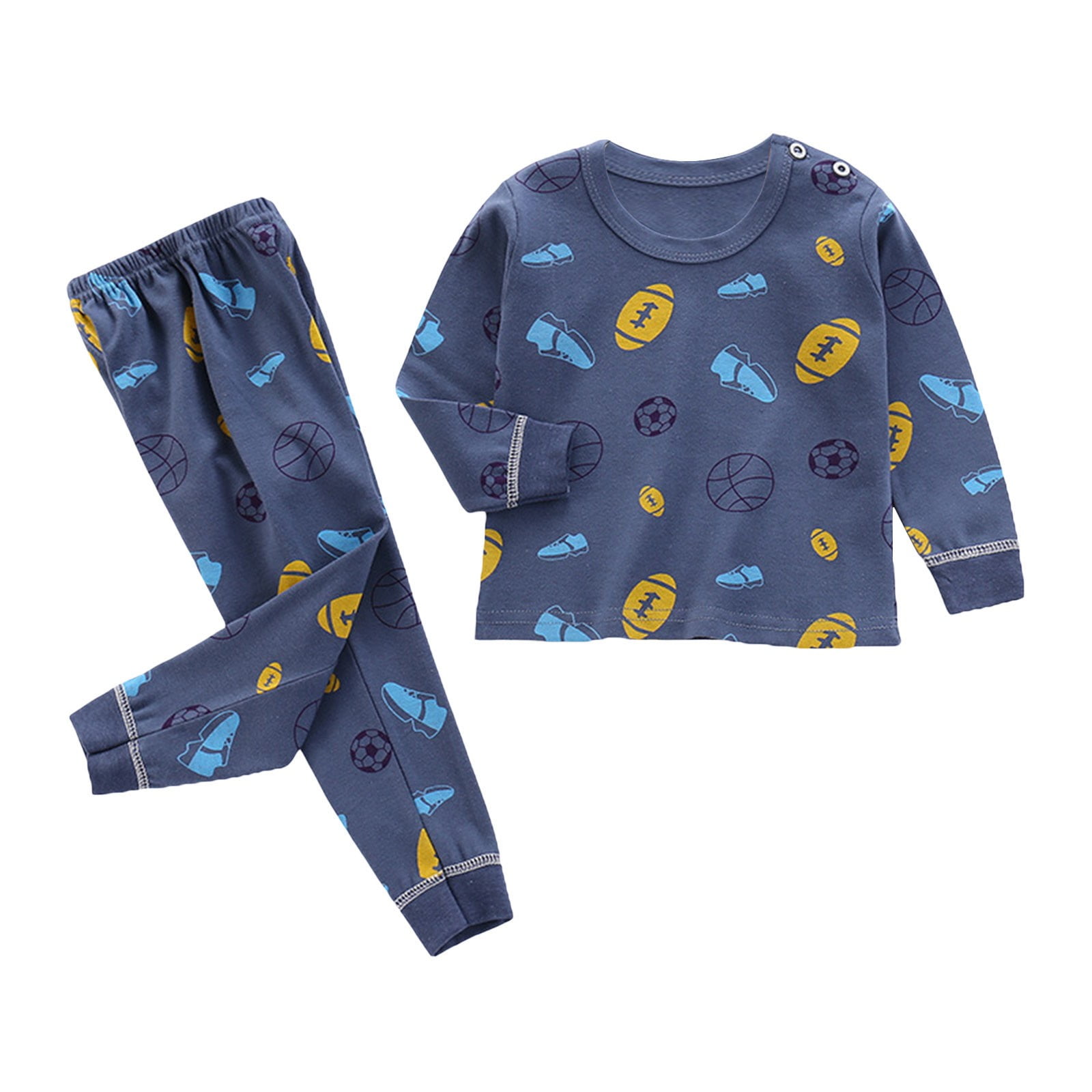 Coerni Girls Pajamas Set, Boys Girls Snug Fit Cotton Pajamas 2-Piece Long Sleeve Sleepwear ...