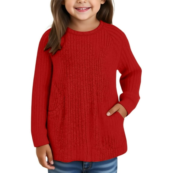 Coerni Girls Round Neck Tops Sweatshirts Loose Fashion Active Sweater ...