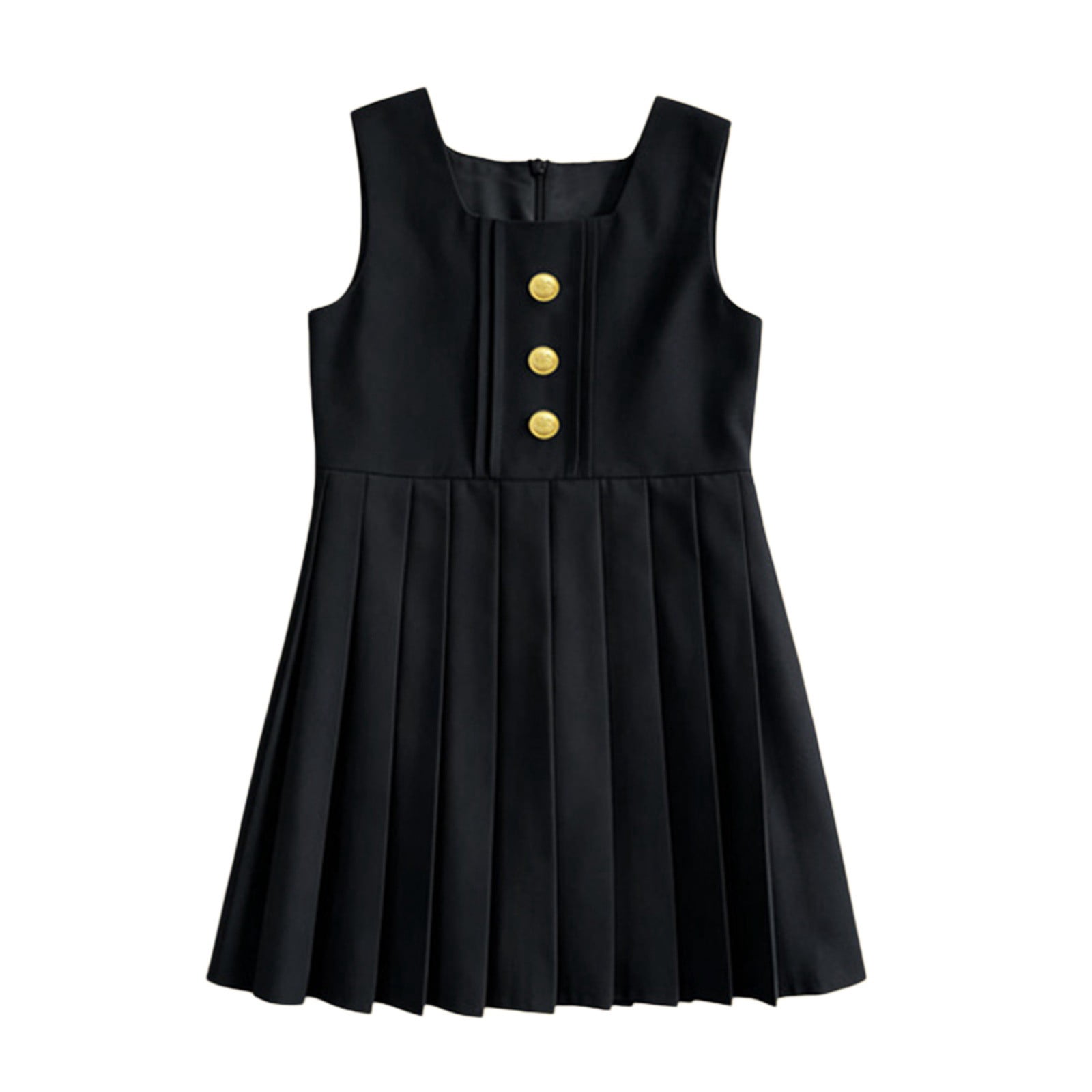Coerni Girls School Uniform Jumper Dress Sleeveless Knee Length Pleated ...