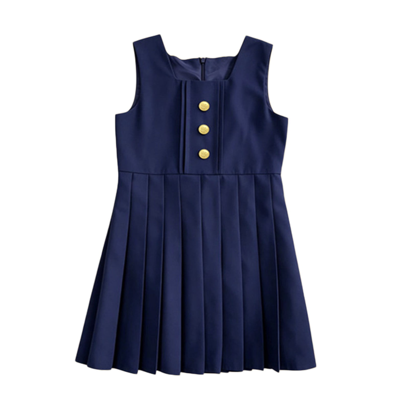 Coerni Girls School Uniform Jumper Dress Sleeveless Knee Length Pleated ...
