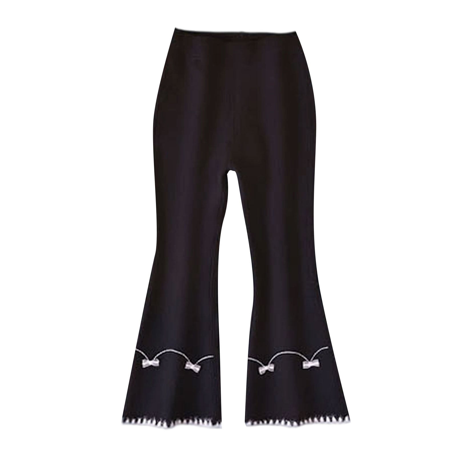 Coerni Girls' Thermal Leggings Bell Bottoms Ruffle Pants Insulation ...