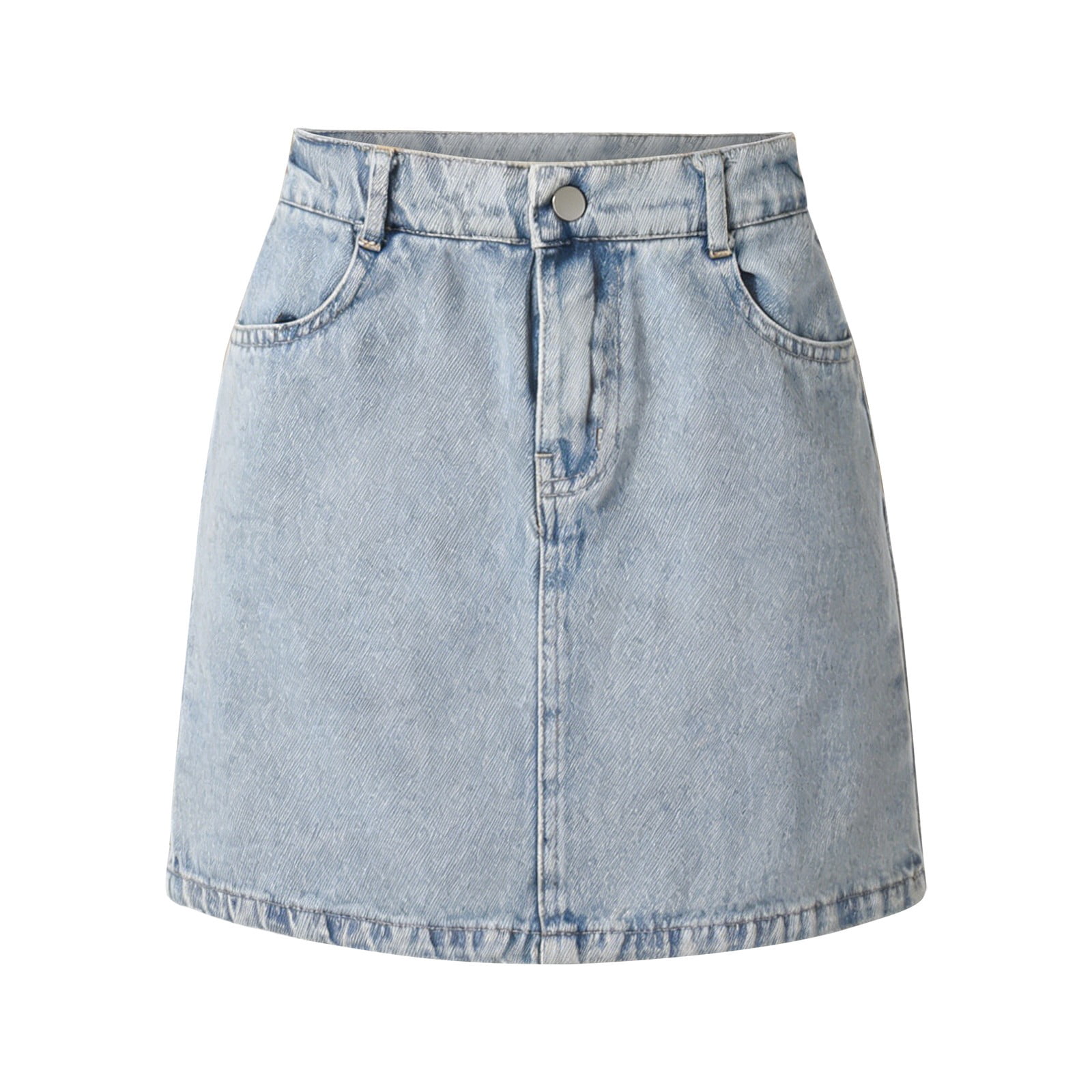 Coerni Girls Vintage Washed Denim Skirt A-Line Mini Jean Skirt with ...