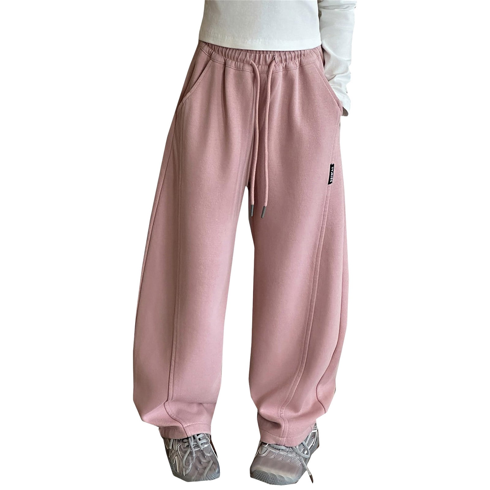 Coerni Girls Wide Leg Sweatpants Trendy Oversized Drawstring 𝐒weat ...