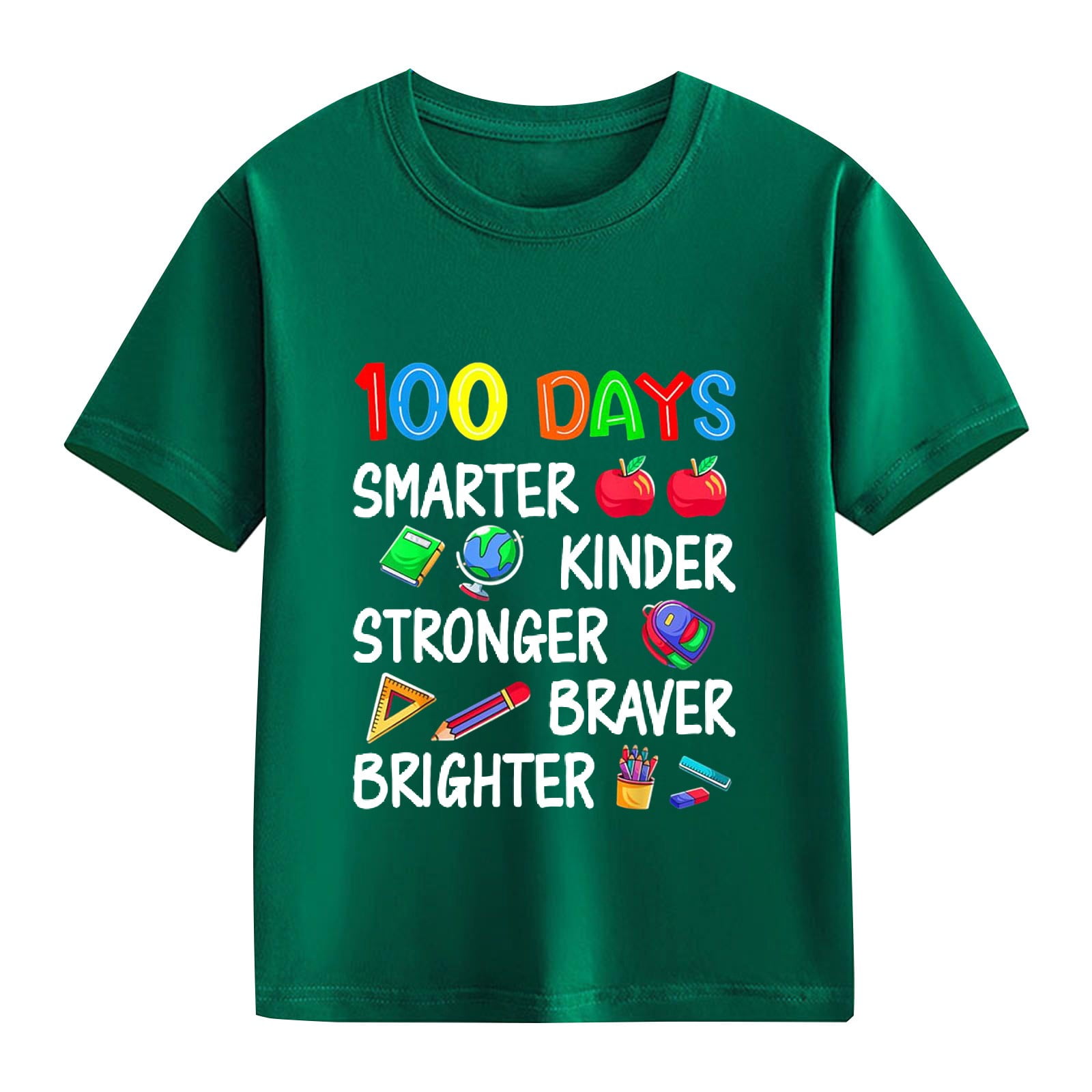 Coerni Happy 100 Days of School Shirt for Boys Girls Toddler Kids ...