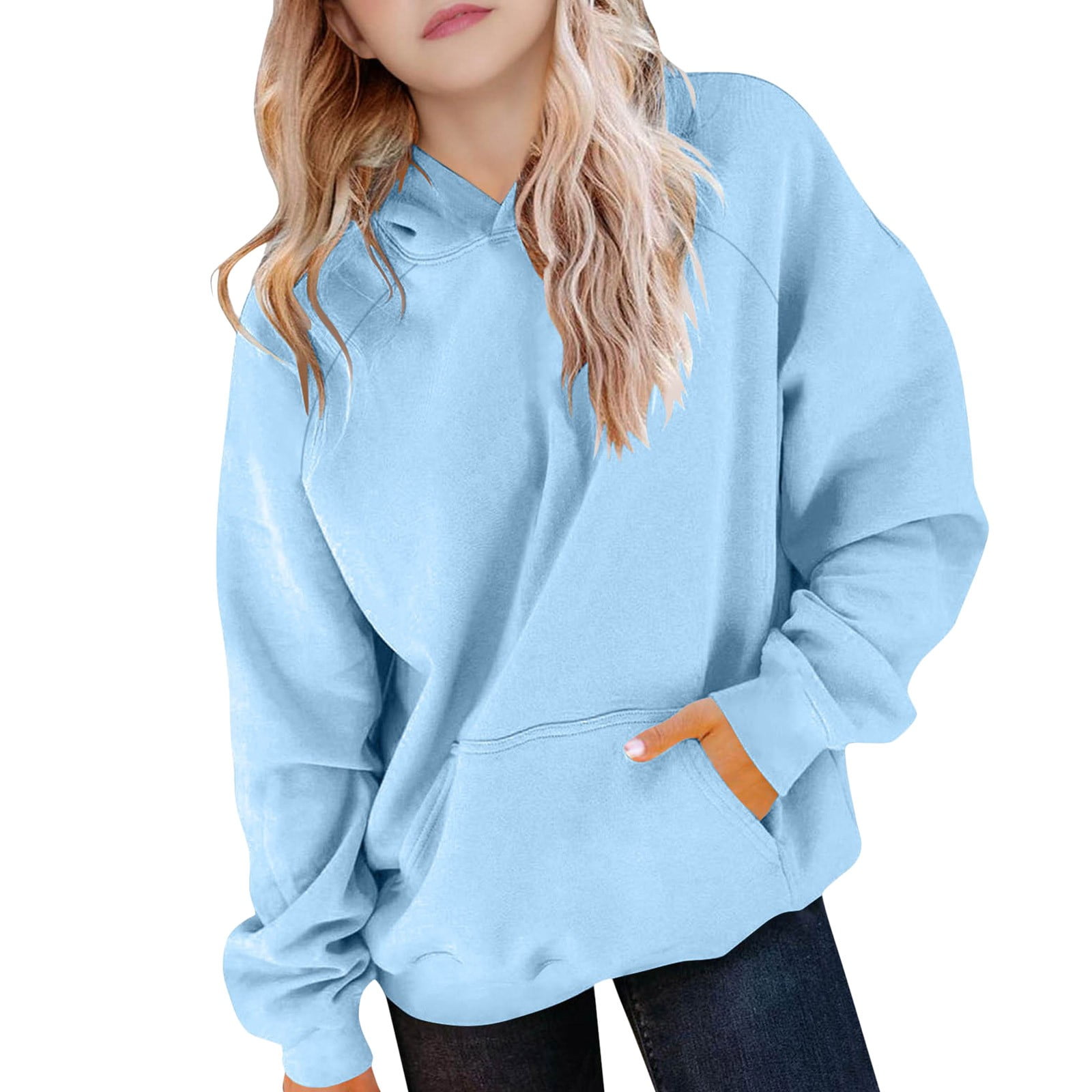 Coerni Hoodies for Teen Girl Cute Trendy Long Sleeve Oversized Hooded ...