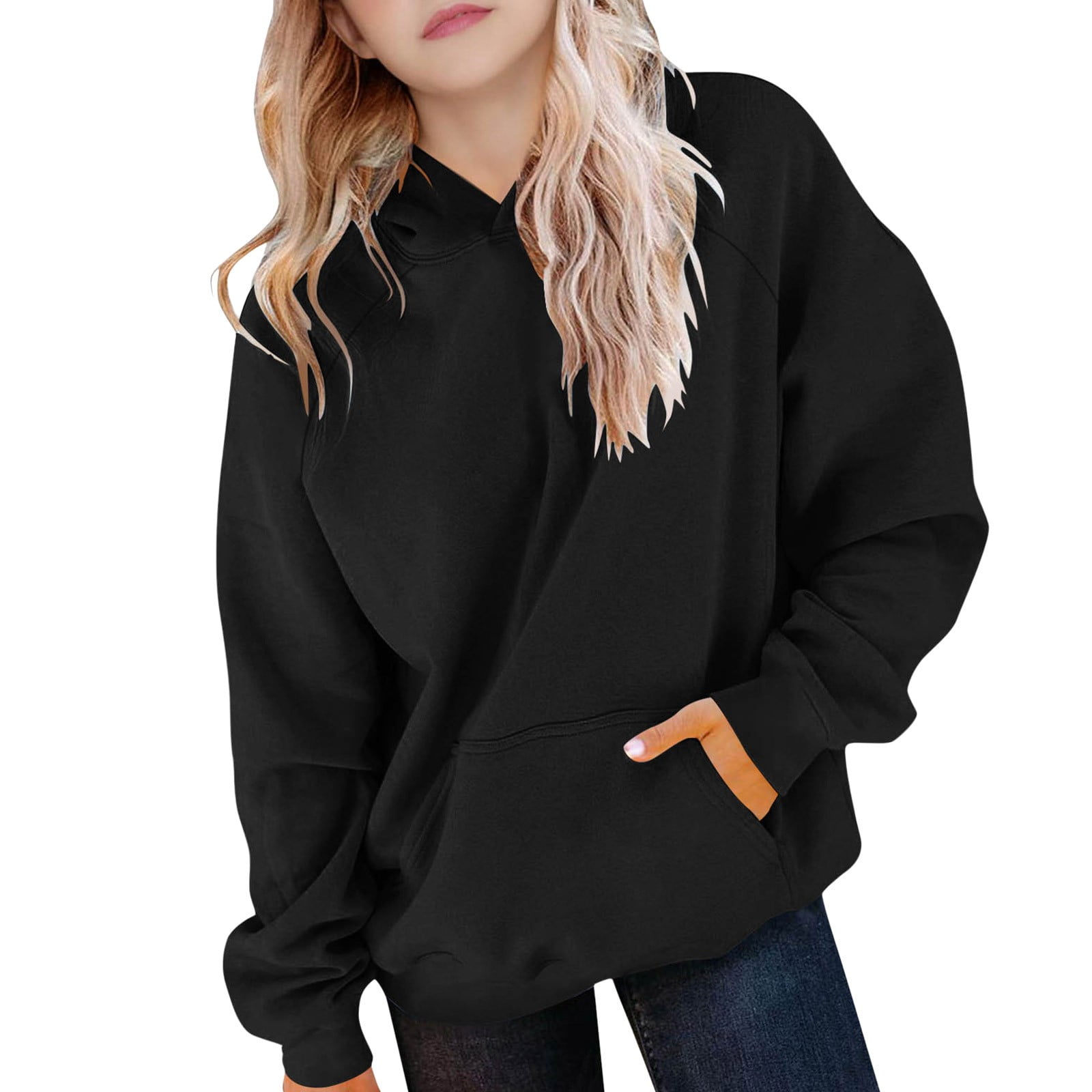 Coerni Hoodies for Teen Girl Cute Trendy Long Sleeve Oversized Hooded Sweatshirts Youth Tween ...