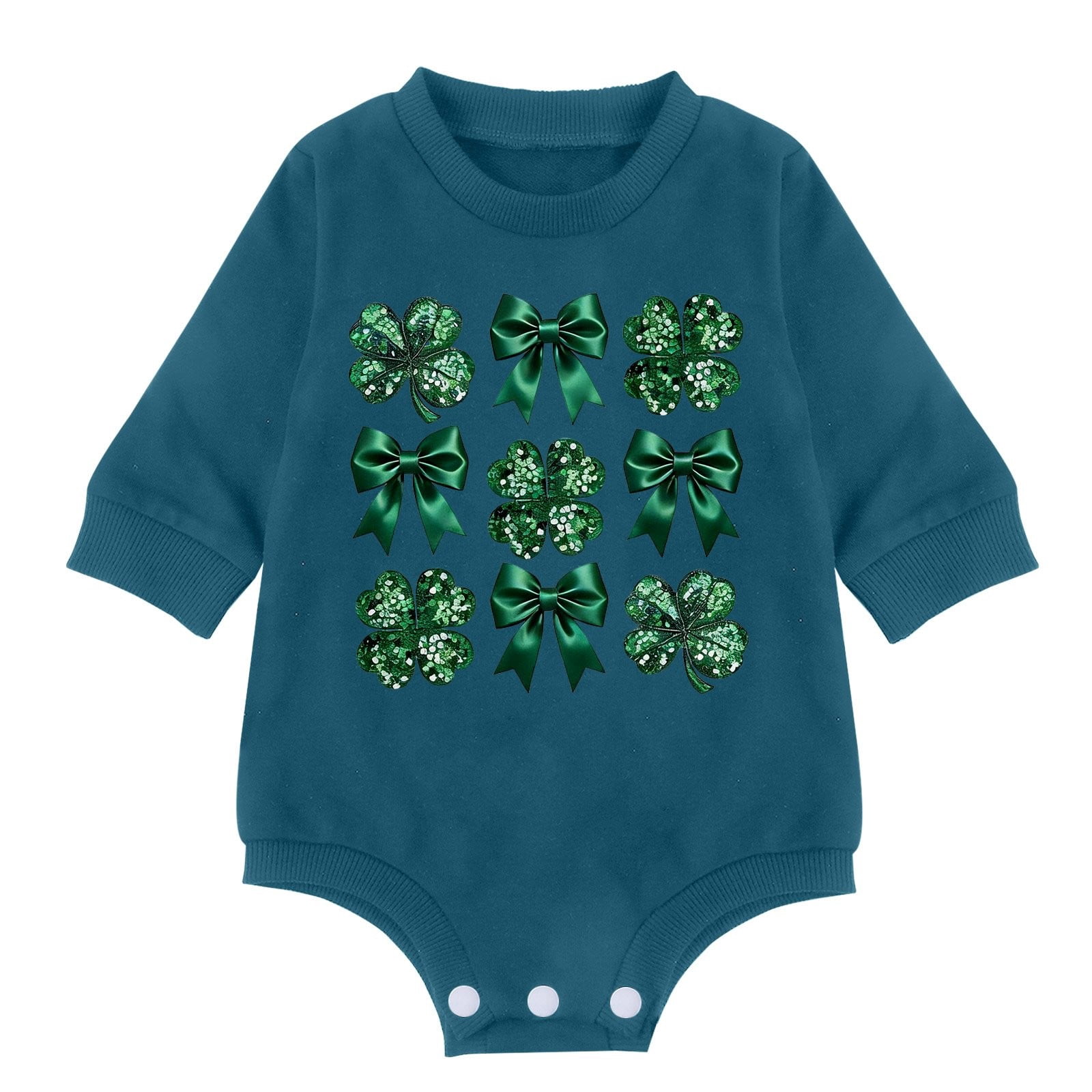Coerni Irish Baby Clothes Clover Printed Onesie Sweatshirt Warmly ...