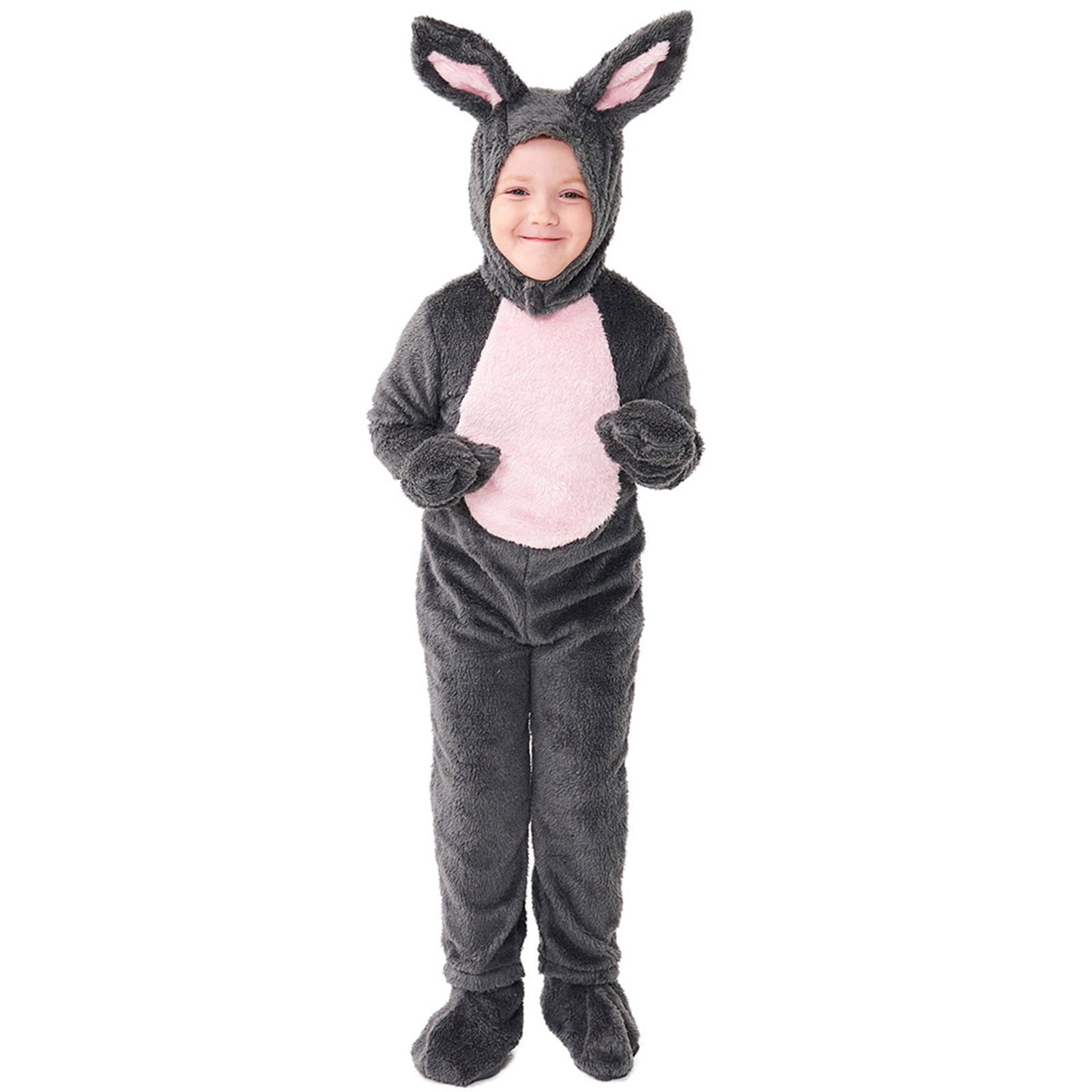 Coerni Kid's Funny Bunny Costume, Girl's Bunny One-piece Pajamas, Fuzzy ...