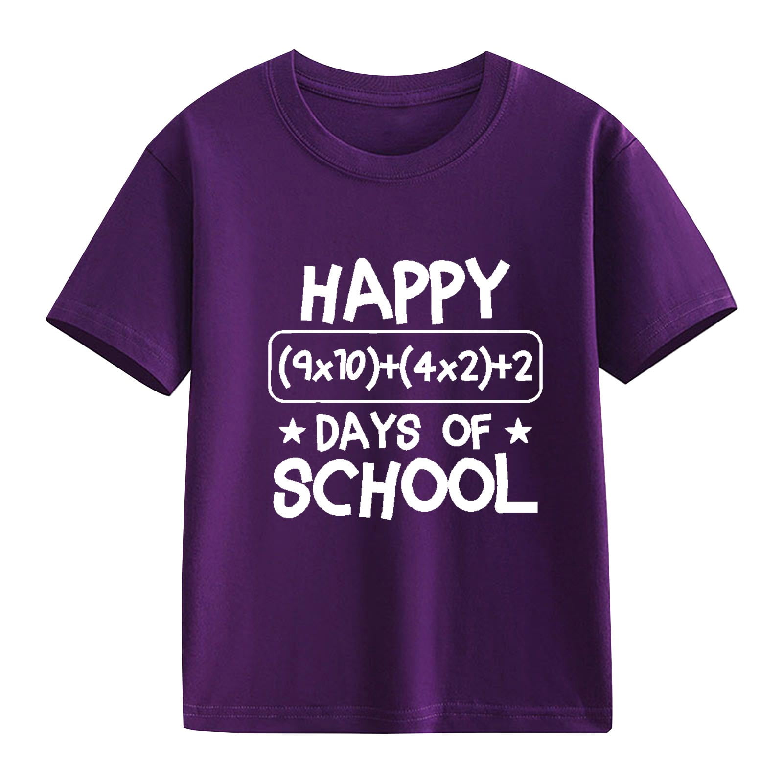 Coerni Kids 100 Days of School Shirt Letter Graphic Funny 100th Days ...