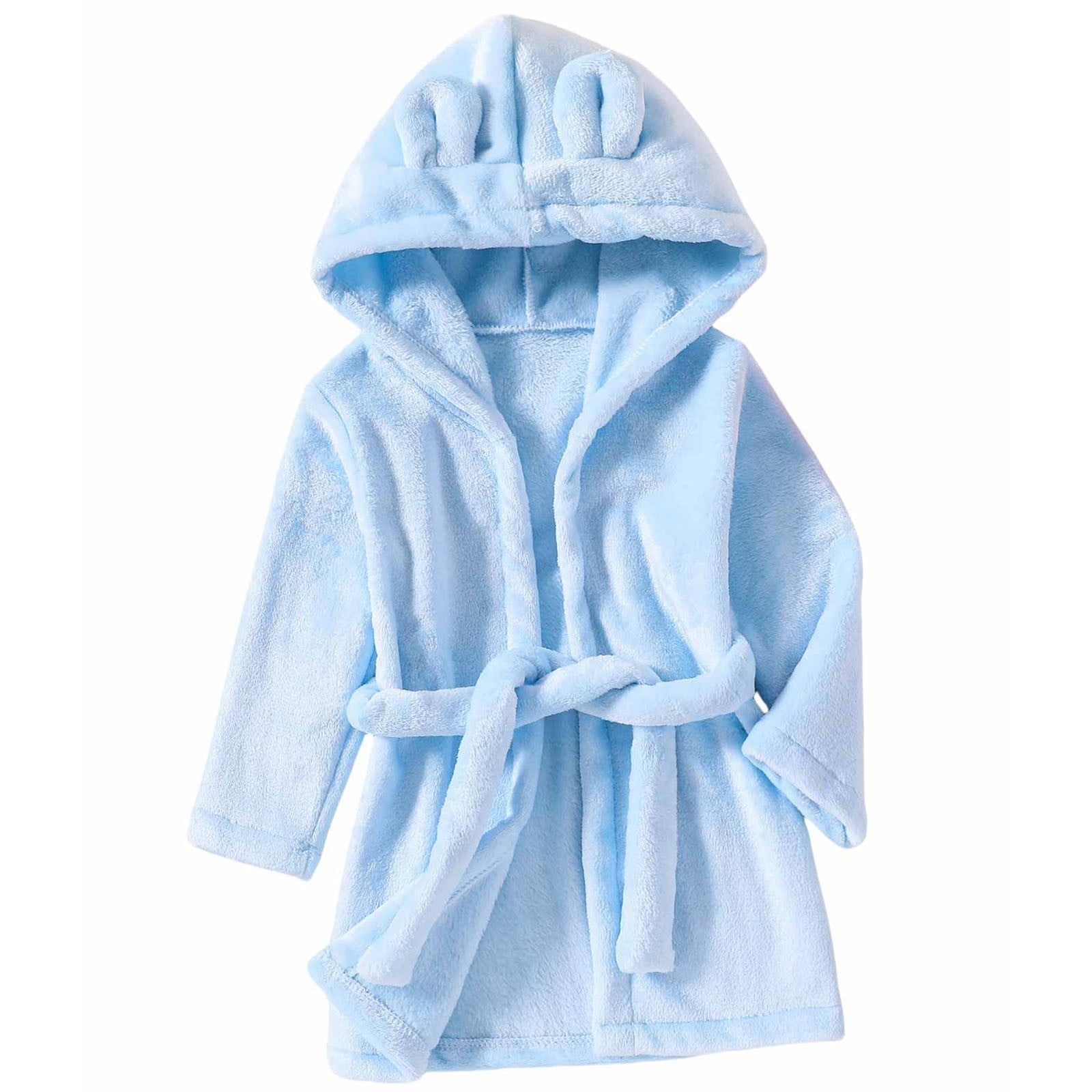 Coerni Kids Baby Boys Girls Hooded Warm Flannel Towel Robe Bathrobe ...