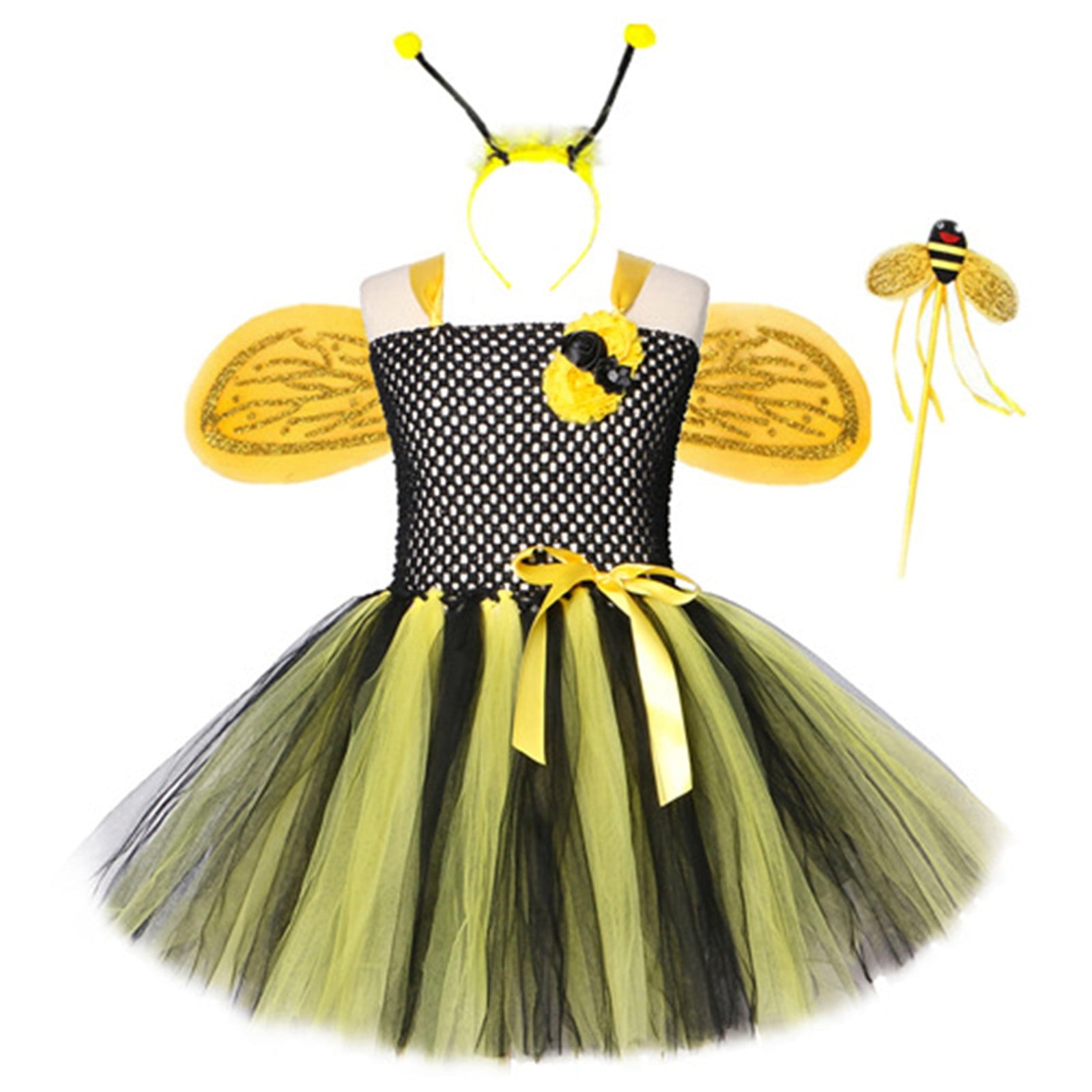 Coerni Kids Bee Dress up Girls Carnival Birthday Parties Tutu Dress ...