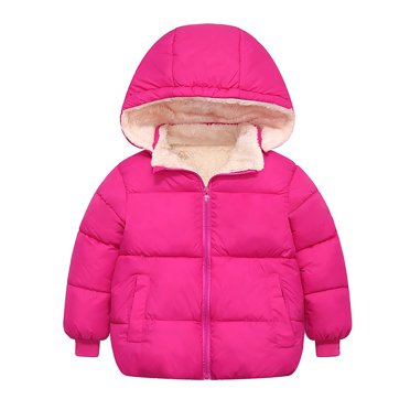 Boys Girls Kid Winter Thick Jacket Warm Zipper Hooded Windproof Coat Cute Outwear,2-7T - Walmart.com