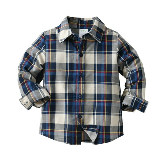 Coerni Kids Flannel Shirt Long Sleeve Button Down Plaid Shacket Pocket ...