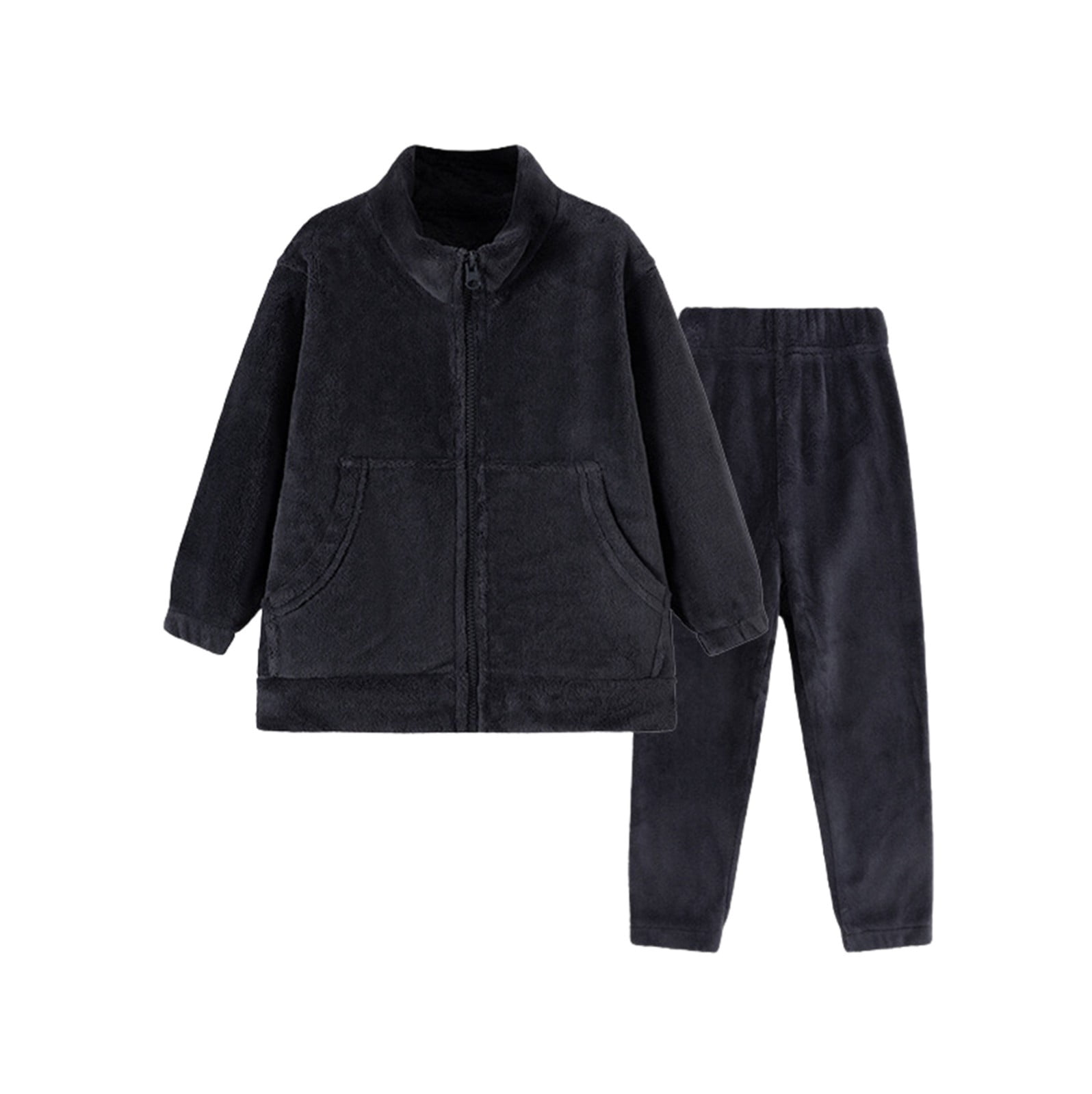 Coerni Boys Girls 2 Piece Tracksuits Sherpa Fleece Sweatsuits Athletic ...