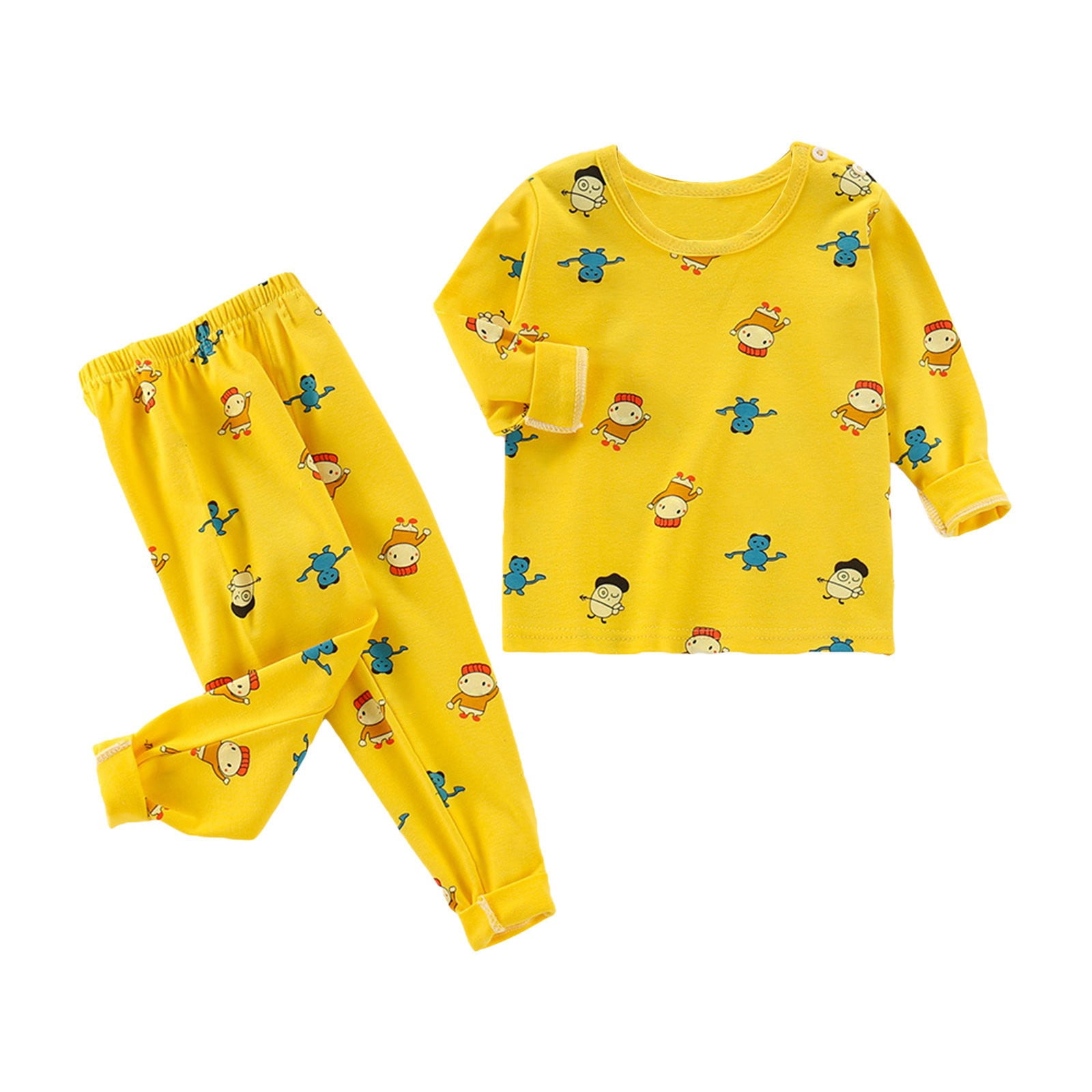 Coerni Little Girls' Long Sleeve Top and Pants Pajamas Set Toddler Baby ...