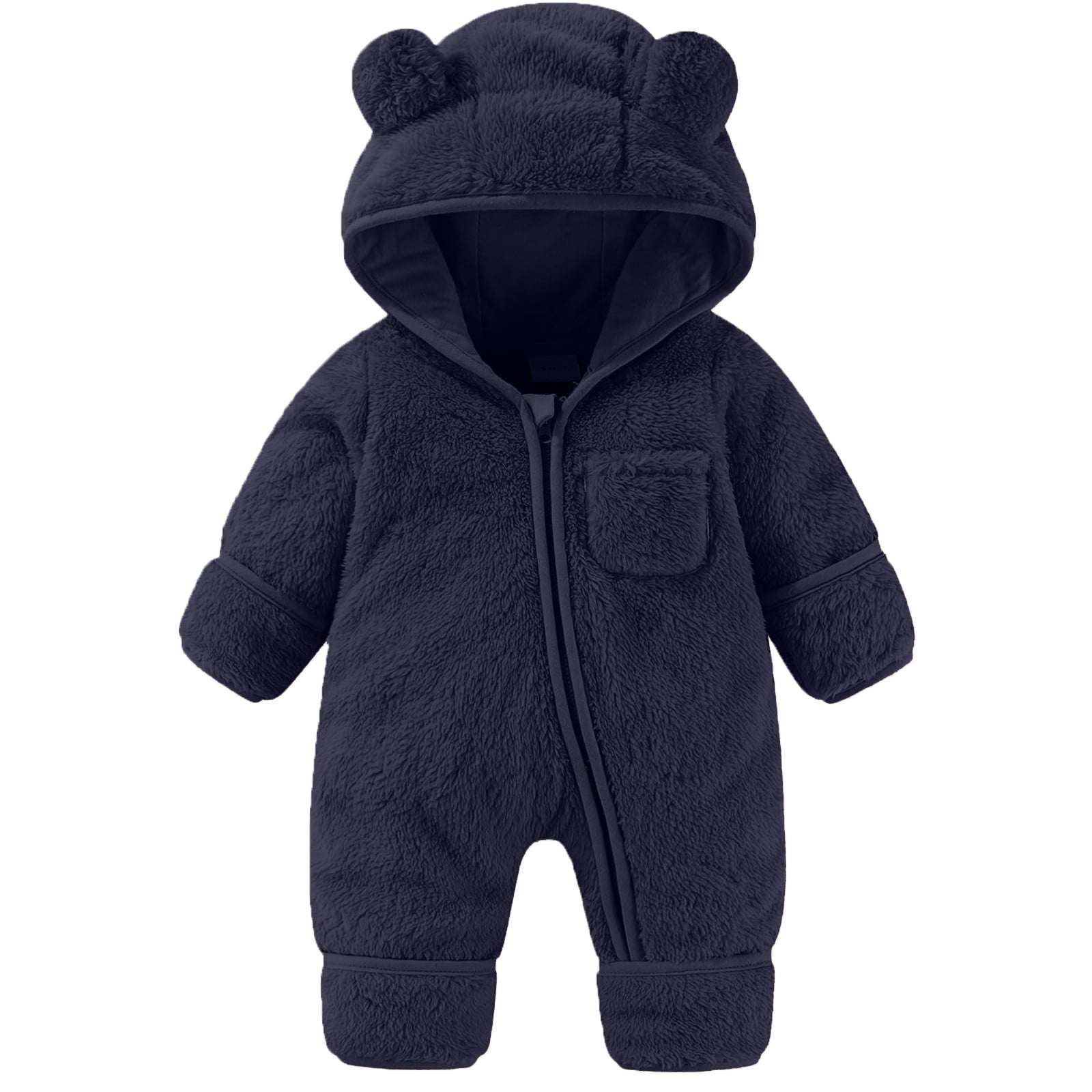 Coerni New Born Fleece Hooded Crawling Suit Cute Baby Bear Shape Jumpsuit Baby Boy Girl Cute ...