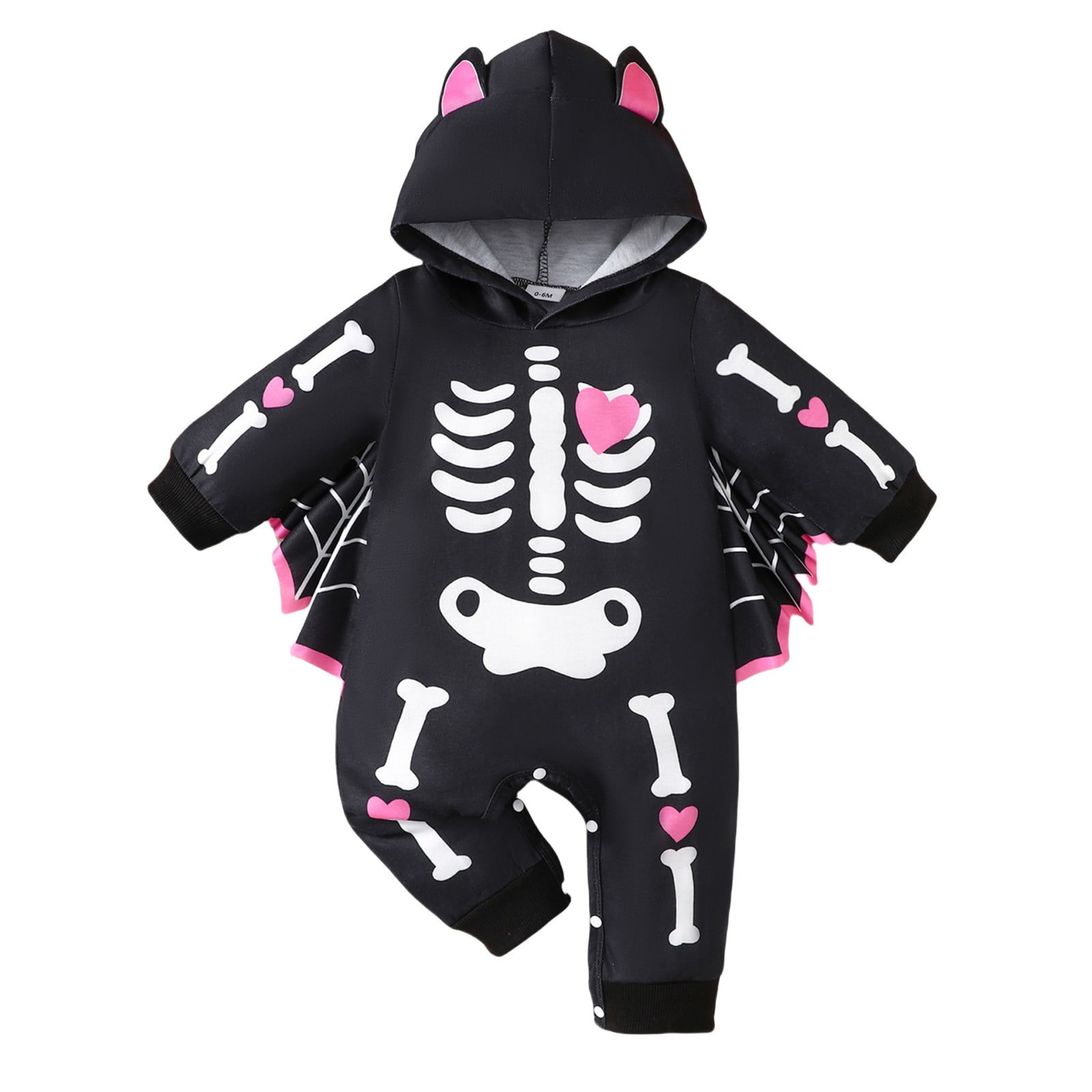 Coerni New born Baby Boy Girl 𝐇alloween Cosplay Bat Outfit Hooded Romper Jumpsuit My First ...