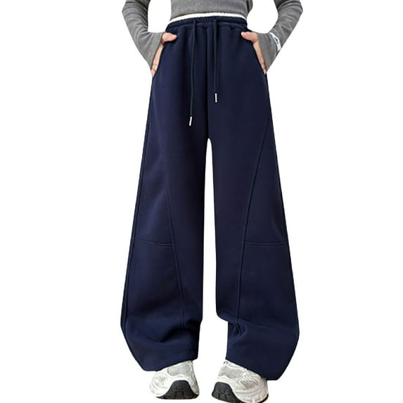 Coerni Oversized Sweatpants for Girls High Waisted Straight Leg Baggy ...