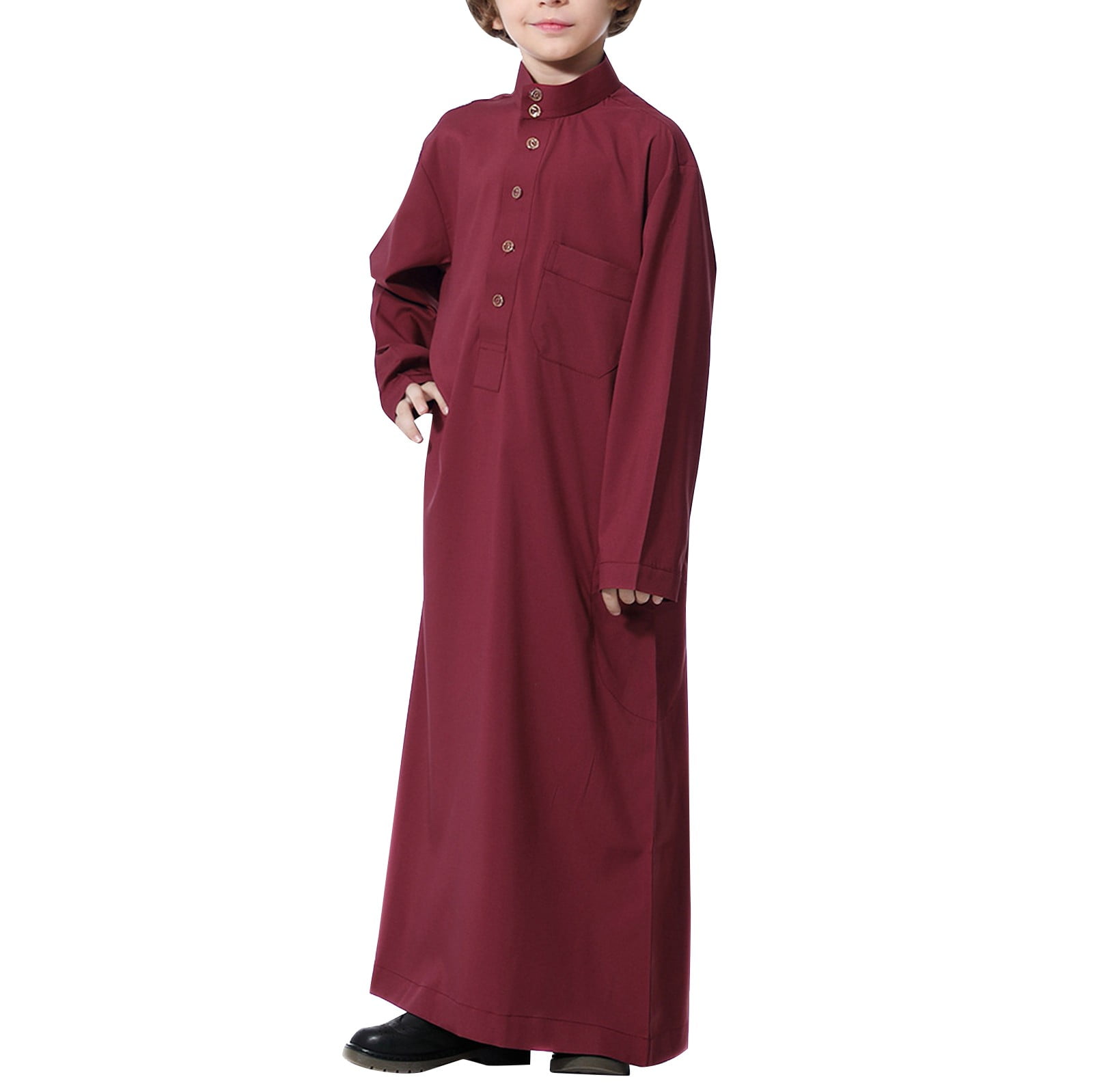 Coerni Robe for Boys Muslim Long Sleeve Thobe Abaya Sa𝐮di Arab Kaftan ...