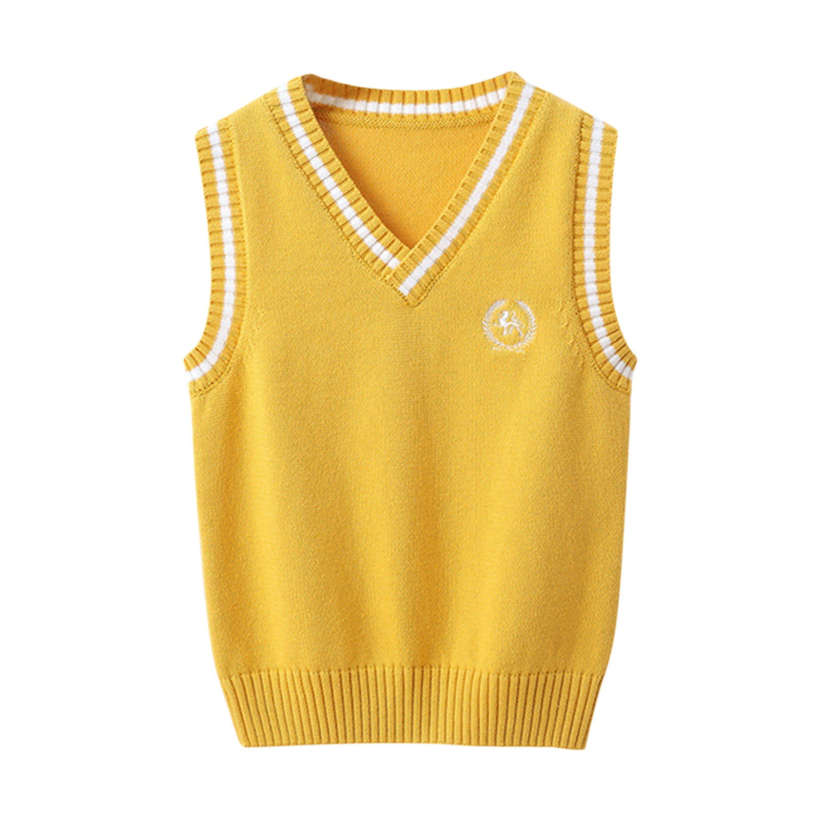 Coerni School Sweater Vest for Boys Girls V Neck Sleeveless Preppy ...