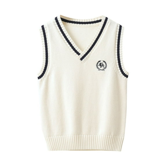 Coerni School Sweater Vest for Boys Girls V Neck Sleeveless Preppy ...