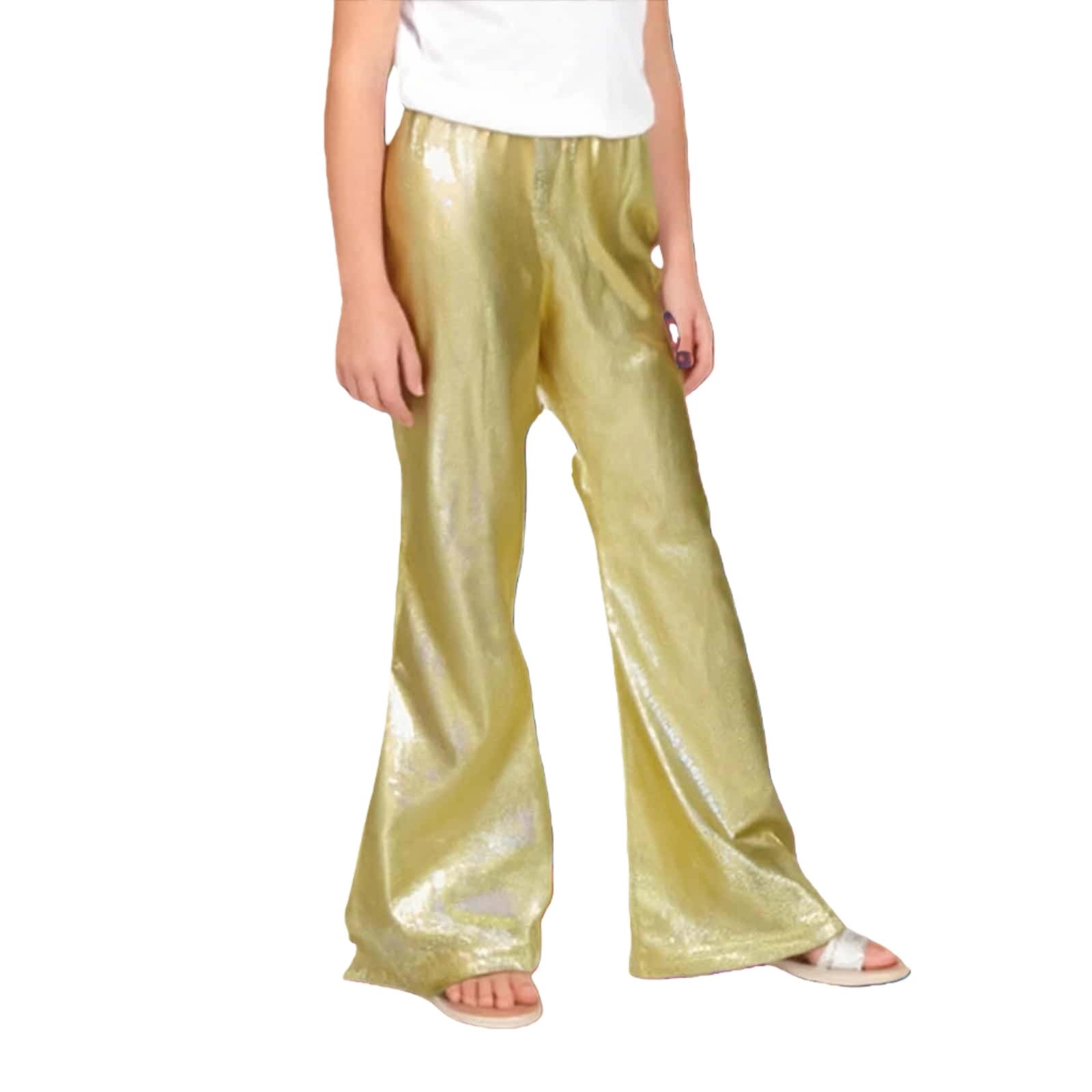 Coerni Sequin Pants for Girls Metallic Flare Leggings Pants Teen Dance ...