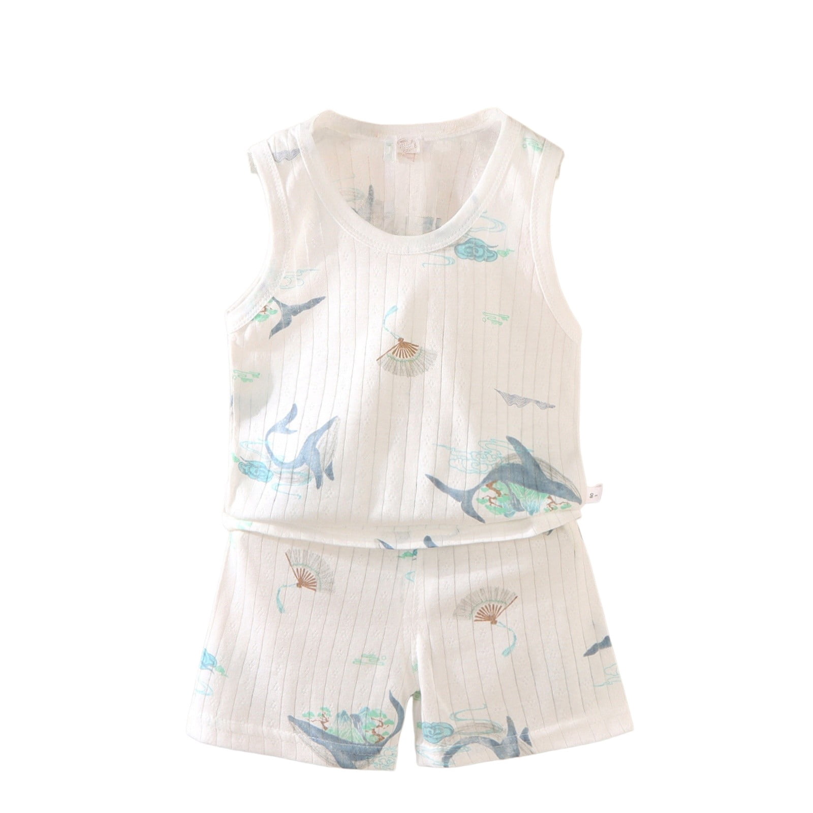 Coerni Soft Cotton 2 Piece Sets for Boys Cartoon Printed Shorts Set ...