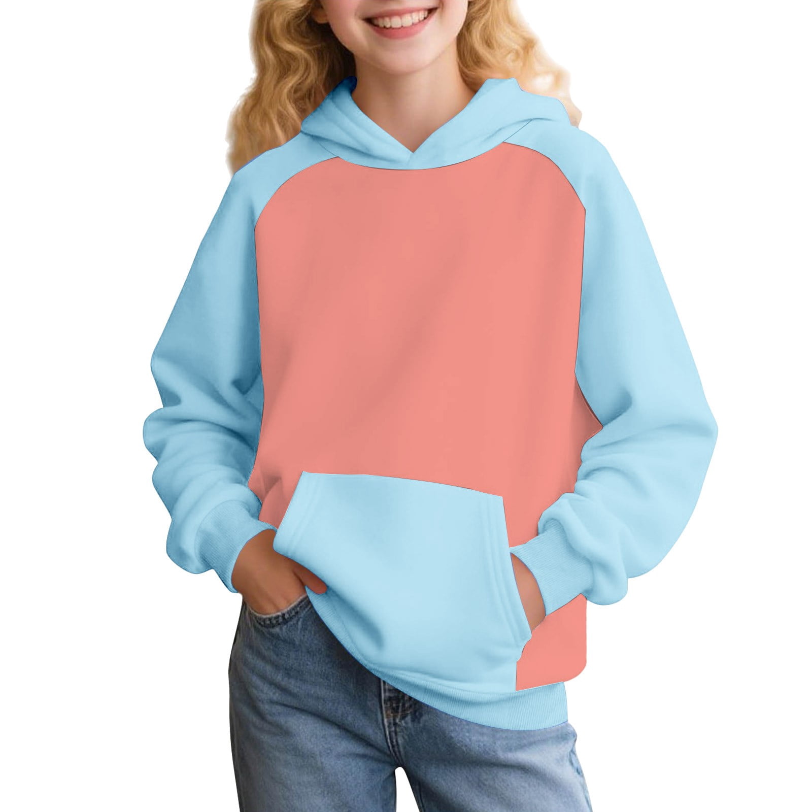 Coerni Teen Girls Graphic Hoodies Kids Boys Cute Long Sleeve Oversized ...
