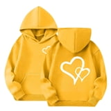 Coerni Teen Hoodie Sweatshirts Boys Girls Heart Graphic Print Fashion ...