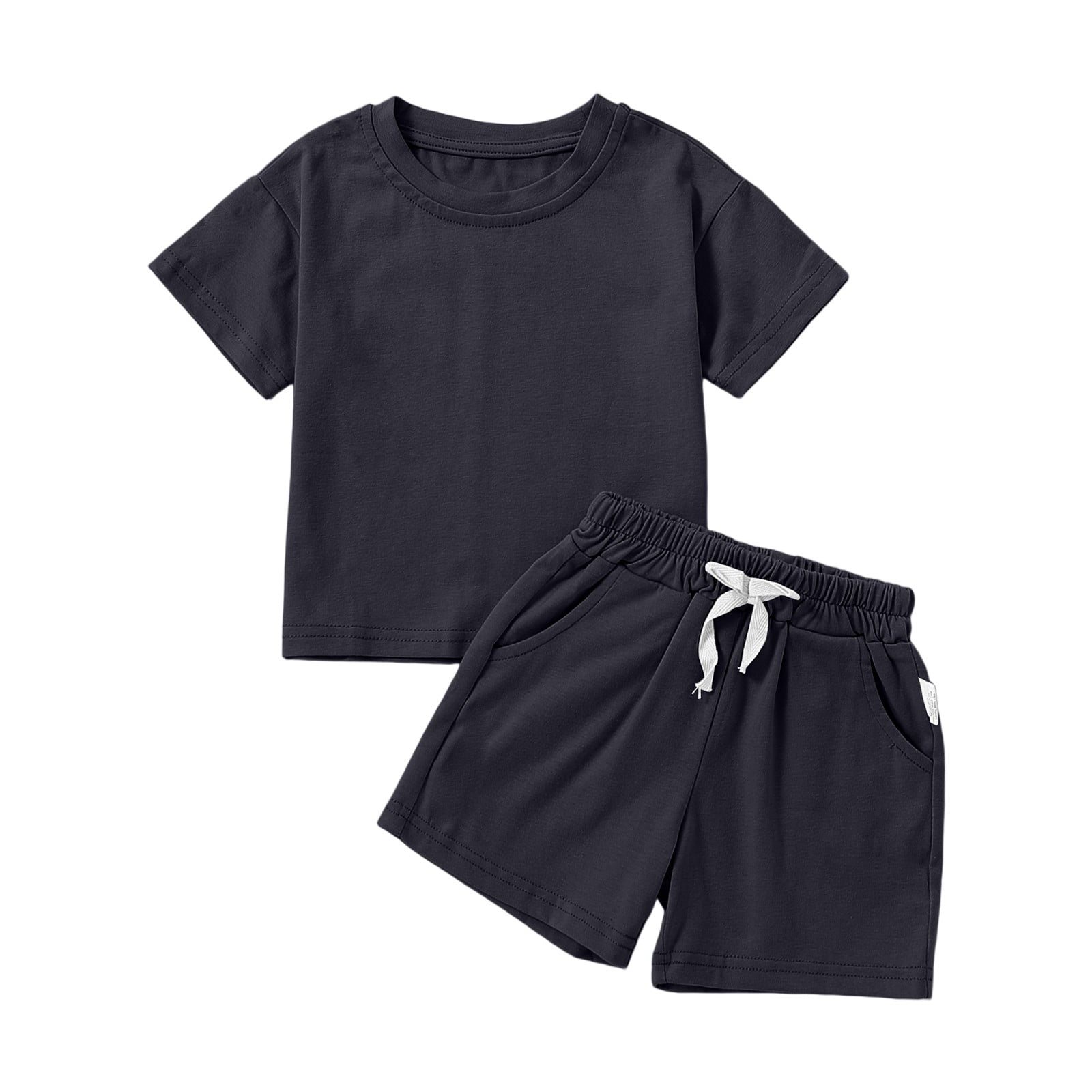 Coerni Toddler Boy Summer Clothes Sets Crewneck Short Sleeve T-shirt ...