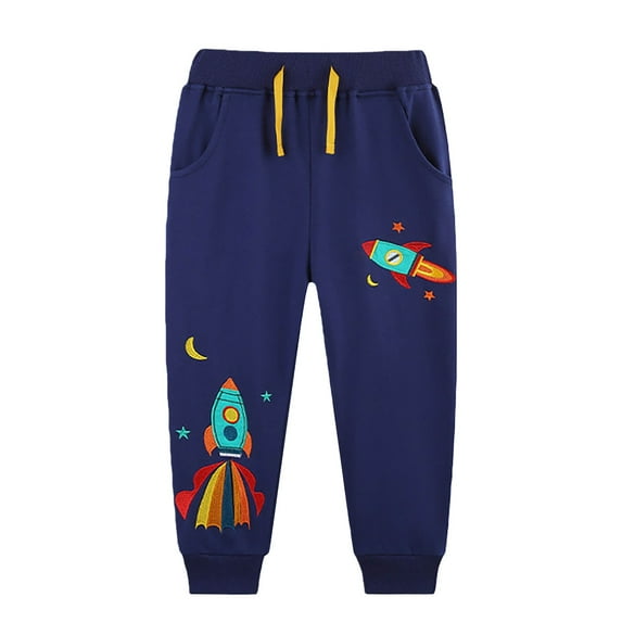 Coerni Toddler Boys Dinosaur Graphic Sweatpants Baggy Elastic Waist ...
